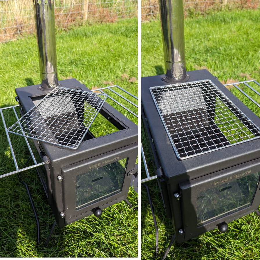 Wild Roots Black BBQ Fire Pit Stove Box - Mini Log Burner ...
