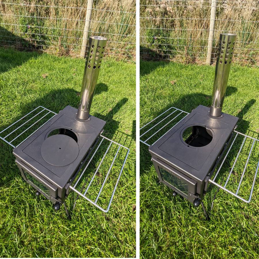 Wild Roots Black BBQ Fire Pit Stove Box - Mini Log Burner ...