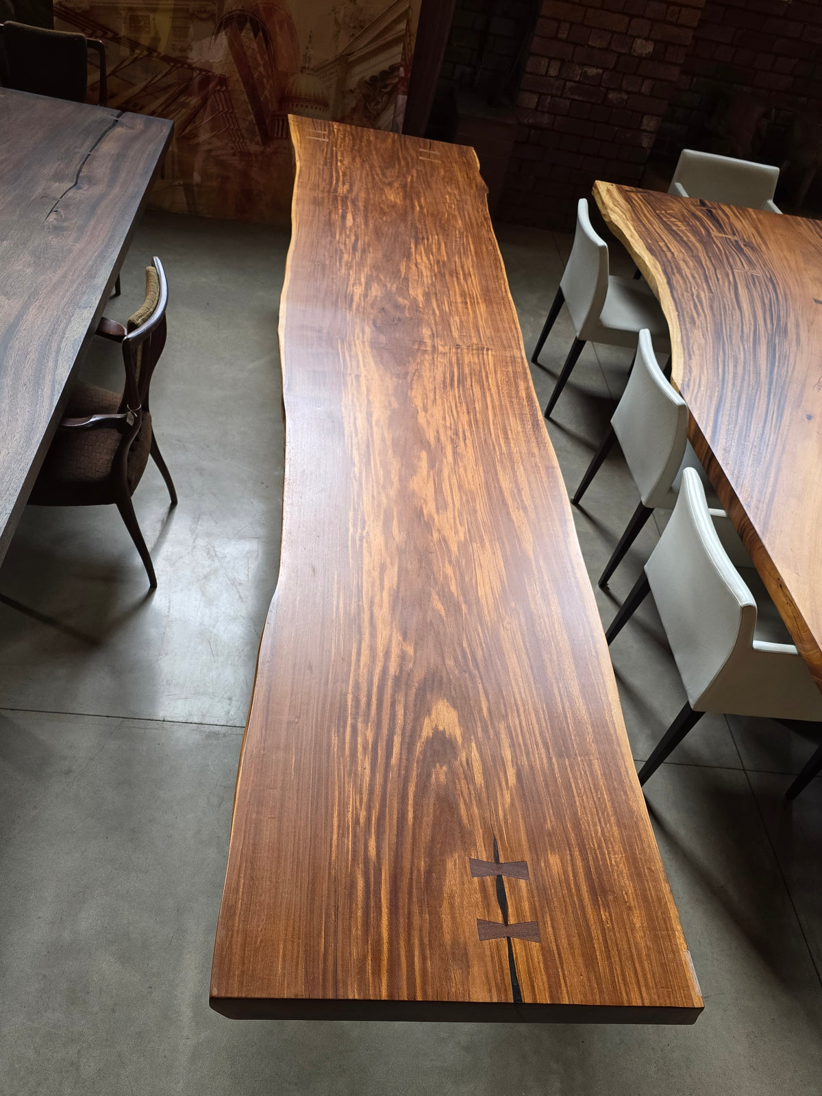 Reduxwood Espave table (Tiger wood) 8.5cm x 75cm x 365cm — bananaindustries