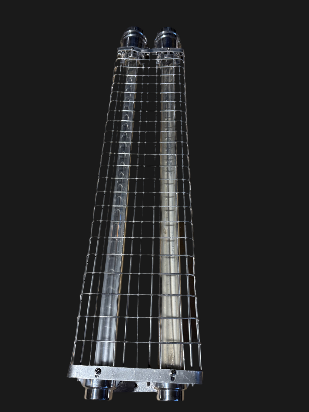 Salvaged FCG Aluminium 4ft Double Caged Strip Light — bananaindustries