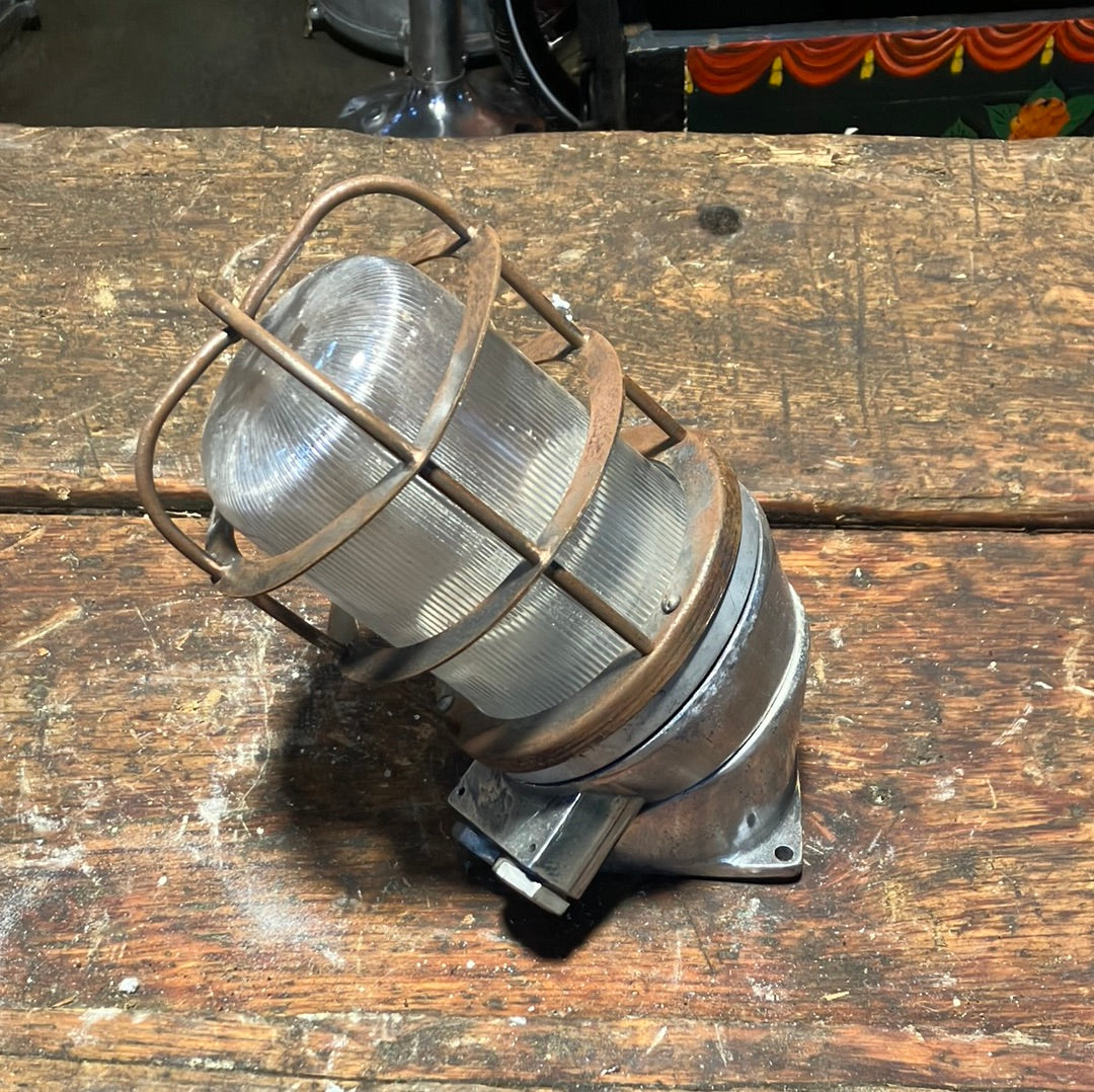 Salvaged Aluminium Passage Light with 45 degree angle — bananaindustries