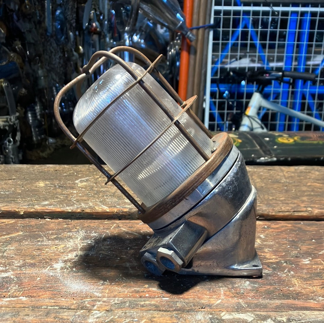 Salvaged Aluminium Passage Light with 45 degree angle — bananaindustries