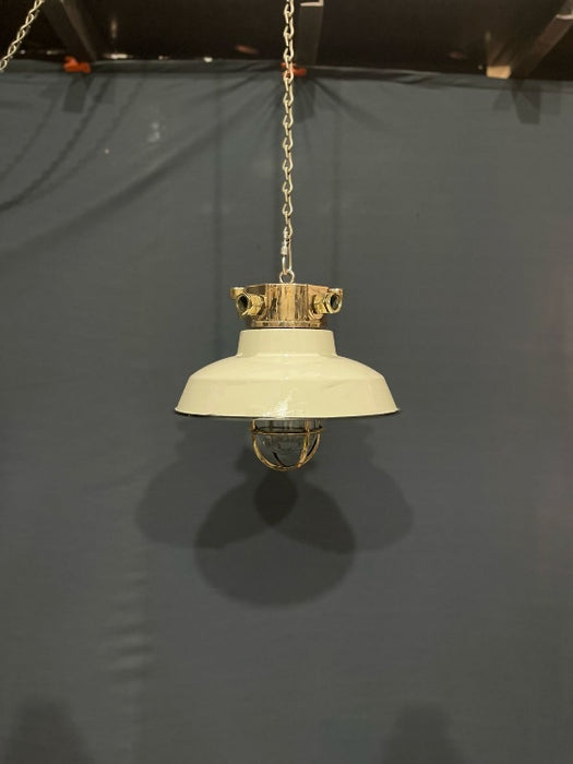 BRASS HANGING LIGHT WITH SHADE Model 13 — bananaindustries