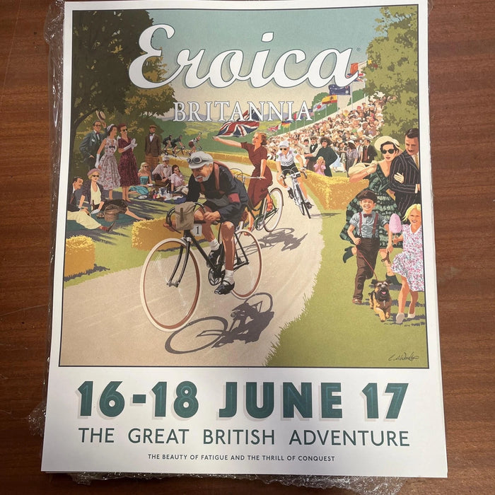 Original L’Eroica Britannia Postersdont – Vintage Cycling Art – Bakewe ...