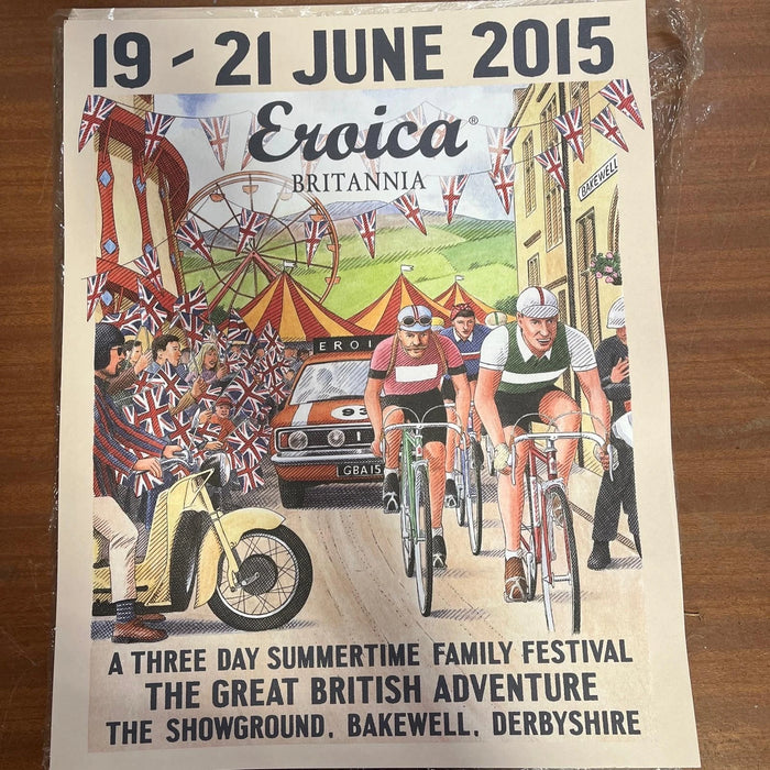 Original L’Eroica Britannia Postersdont – Vintage Cycling Art – Bakewe ...