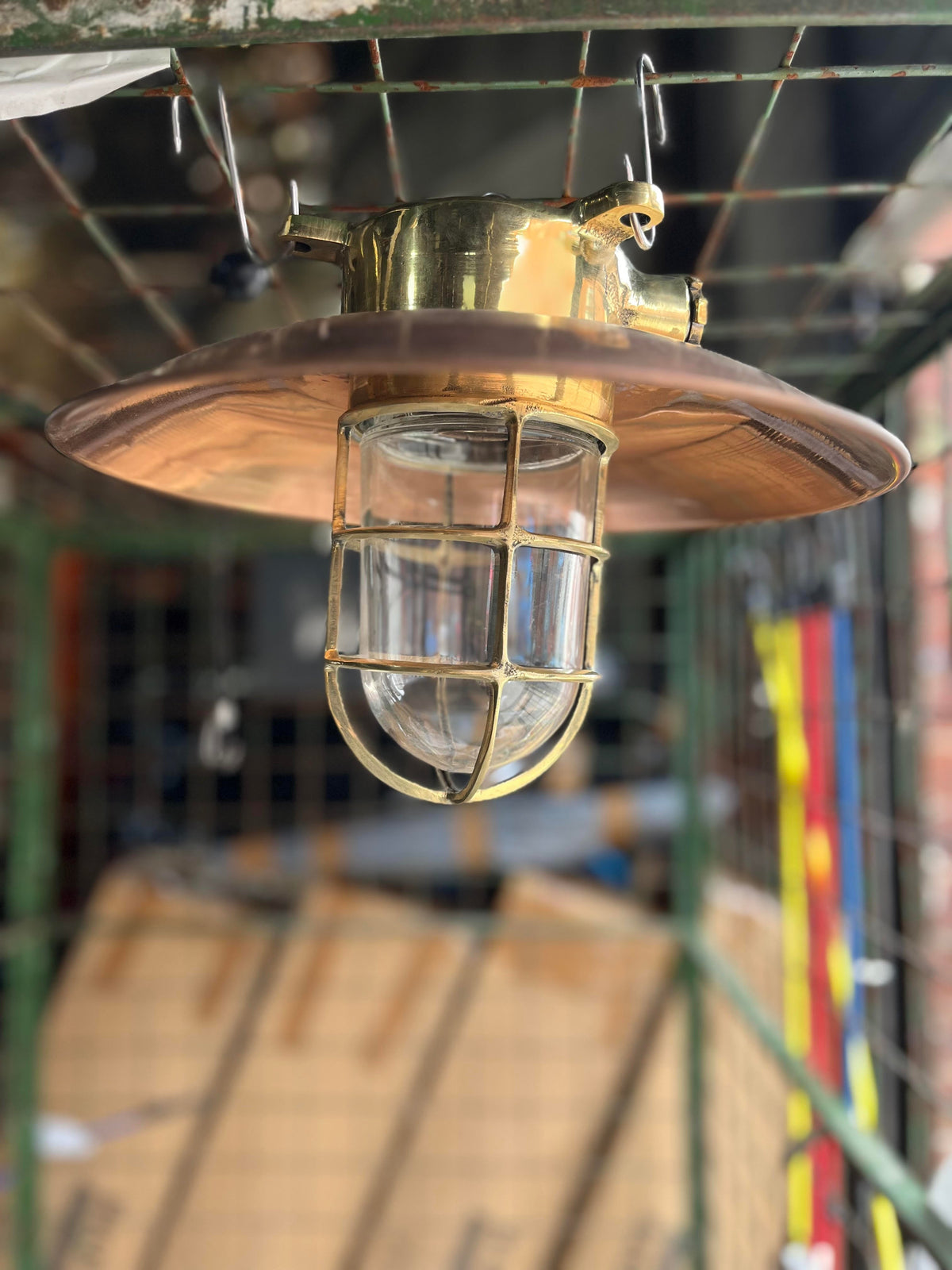 DAE Yang Brass Passage Light With Shallow Bronze Shade — bananaindustries