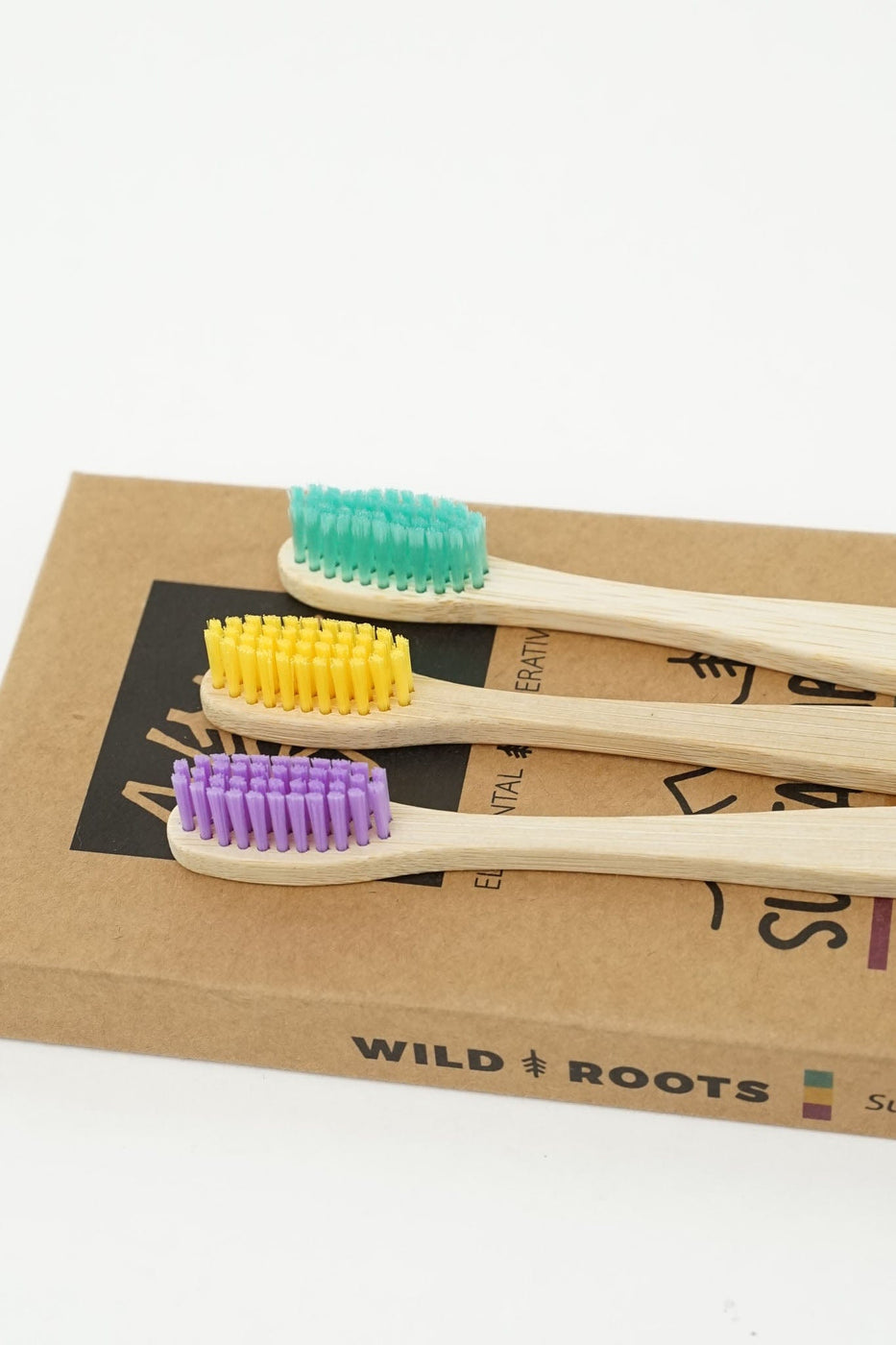 Wild Roots Bamboo Toothbrush Colour Set X3 — bananaindustries
